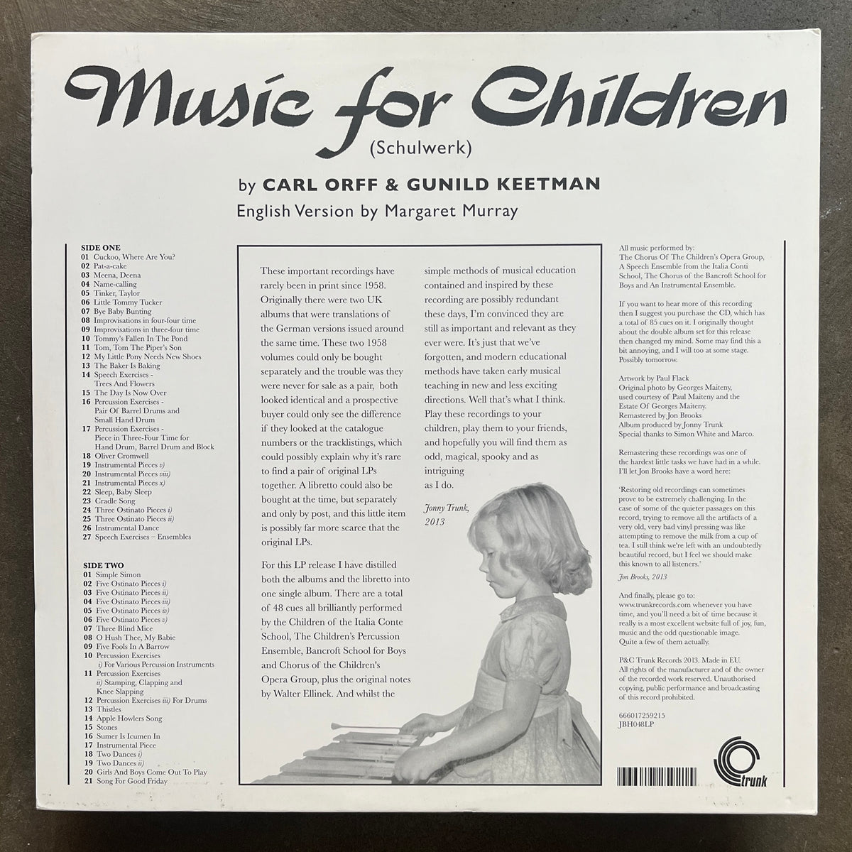 Carl Orff & Gunild Keetman – Music For Children (Schulwerk) – All Night ...