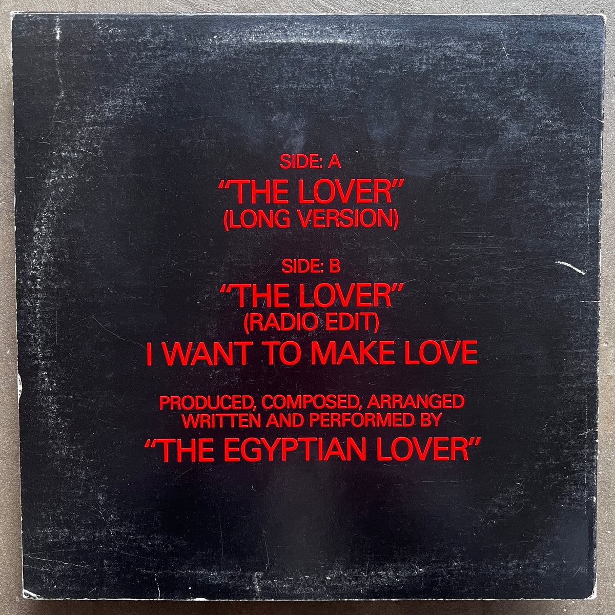 The Egyptian Lover – The Lover (Long Version) – All Night Flight Records