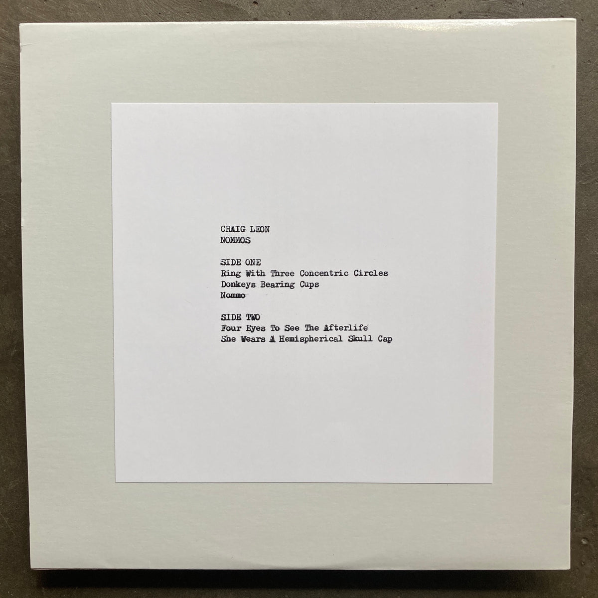 Craig Leon – Nommos – All Night Flight Records