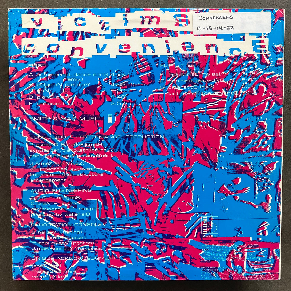 Conveniens – Victims Of Convenience – All Night Flight Records