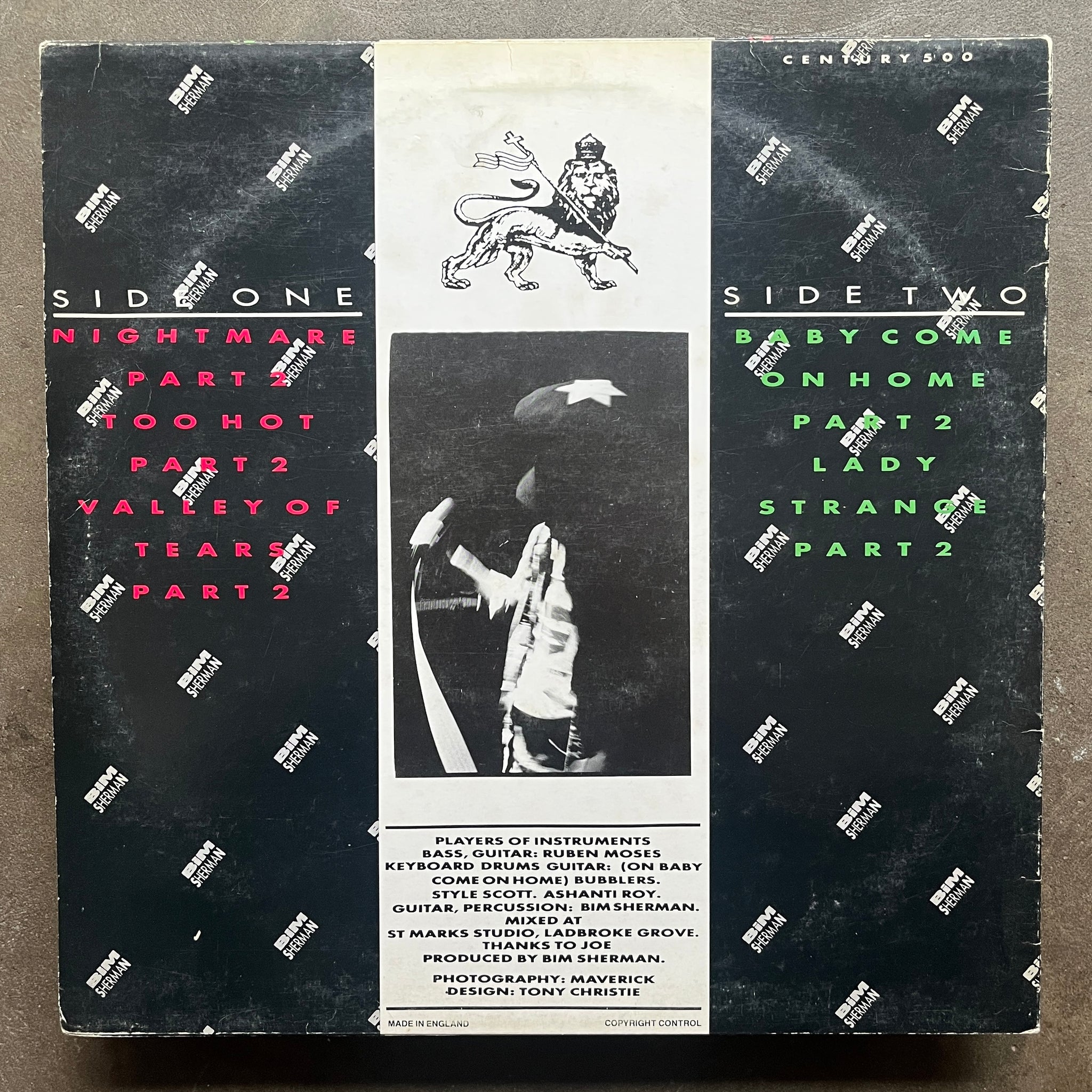 Bim Sherman – Too Hot – All Night Flight Records