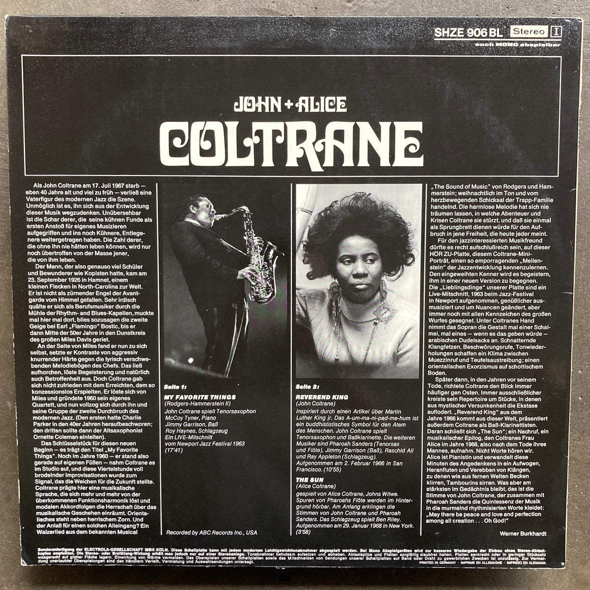 John + Alice Coltrane – John + Alice Coltrane – All Night Flight Records