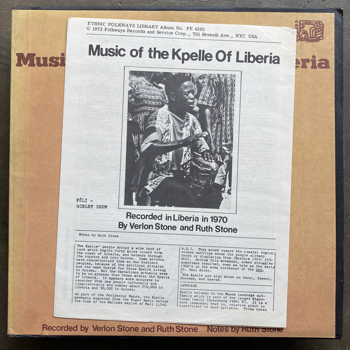 Kpelle – Music Of The Kpelle Of Liberia – All Night Flight Records
