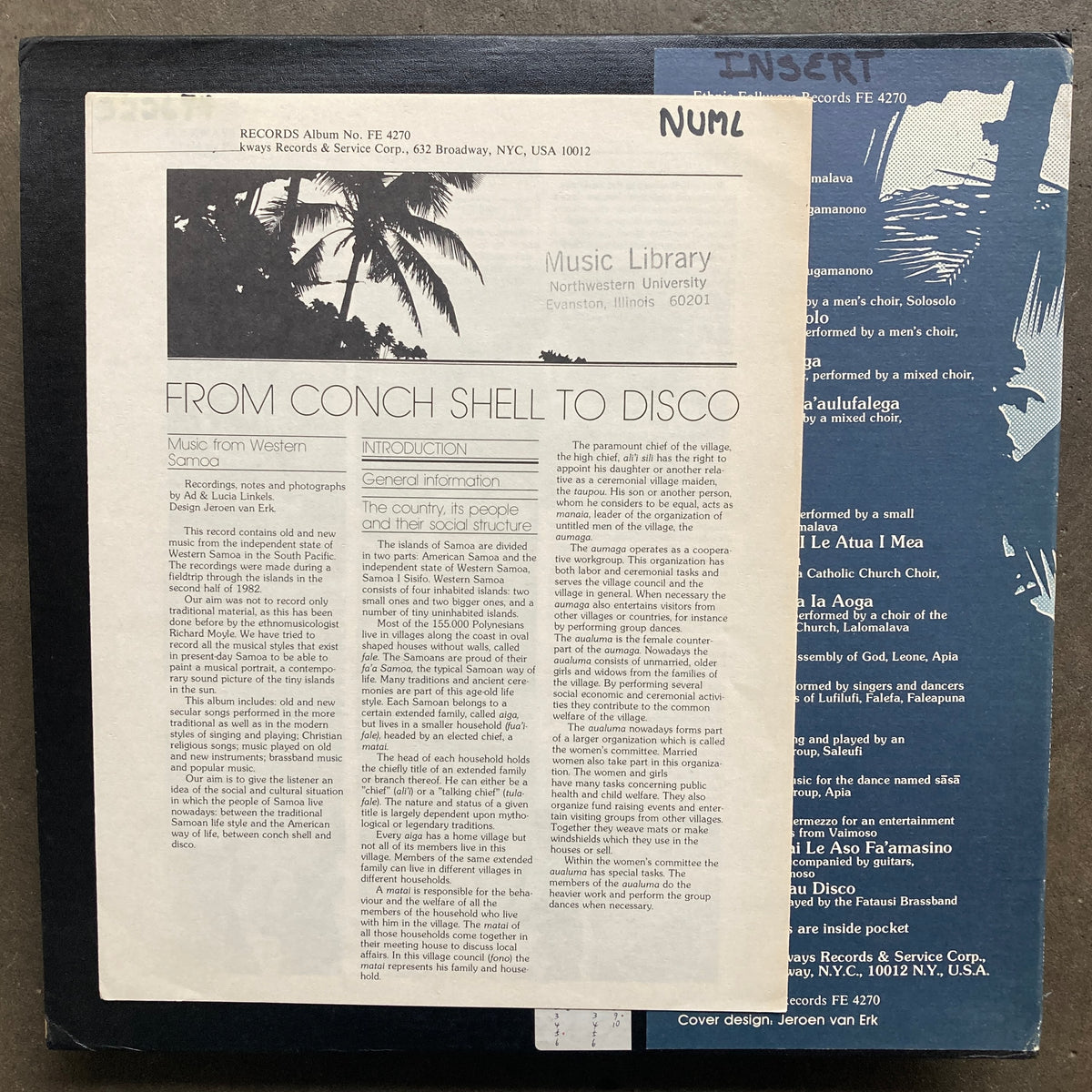 Various – Music From Western Samoa From Conch Shell To Disco – All ...