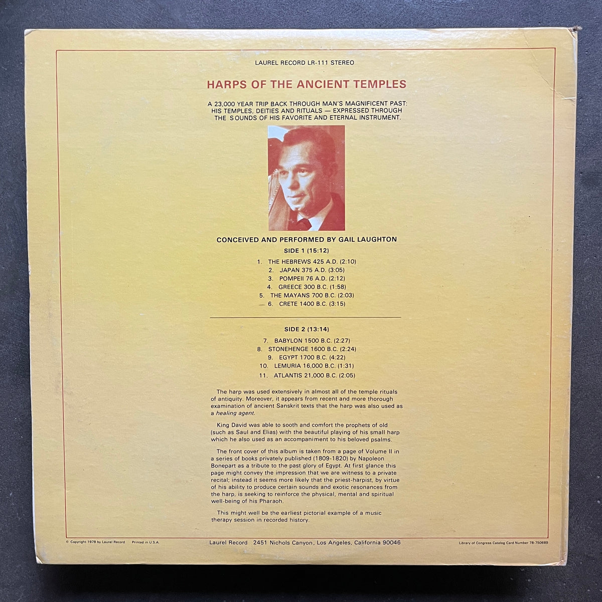Gail Laughton – Harps Of The Ancient Temples – All Night Flight Records