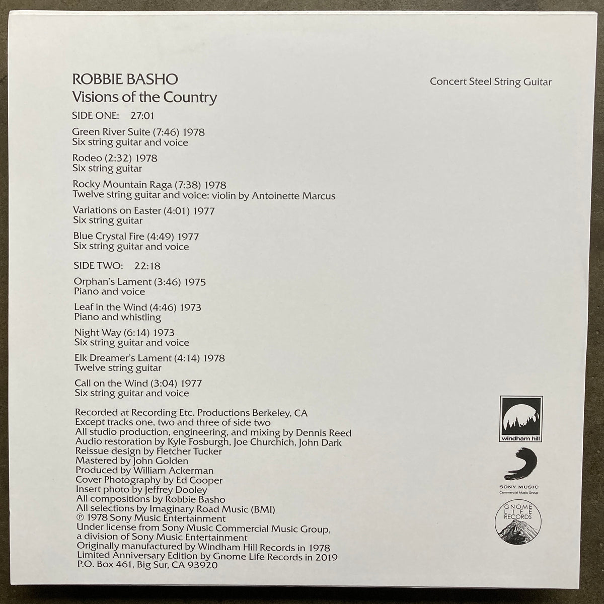 Robbie Basho – Visions Of The Country – All Night Flight Records