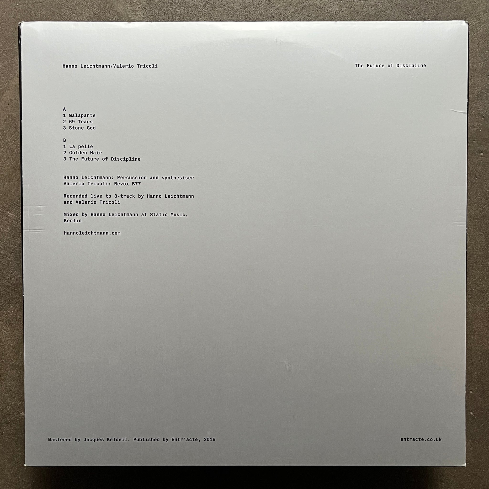 Hanno Leichtmann / Valerio Tricoli – The Future Of Discipline – All ...