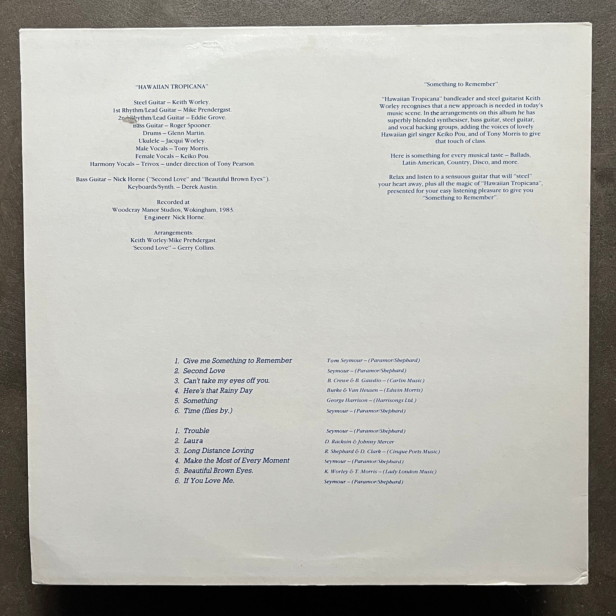 Hawaiian Tropicana – Something To Remember – All Night Flight Records