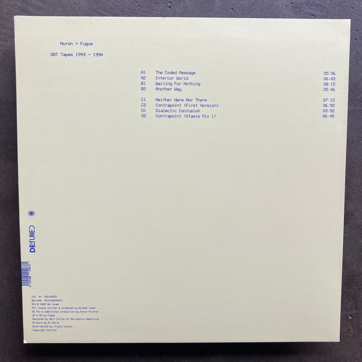Nuron + Fugue – DAT Tapes 1993-1994 – All Night Flight Records