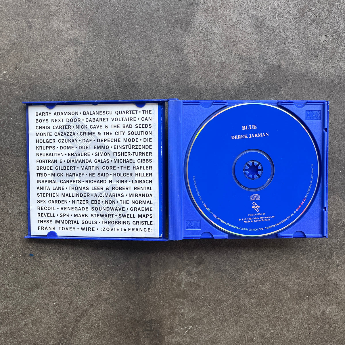 Derek Jarman – Blue – All Night Flight Records