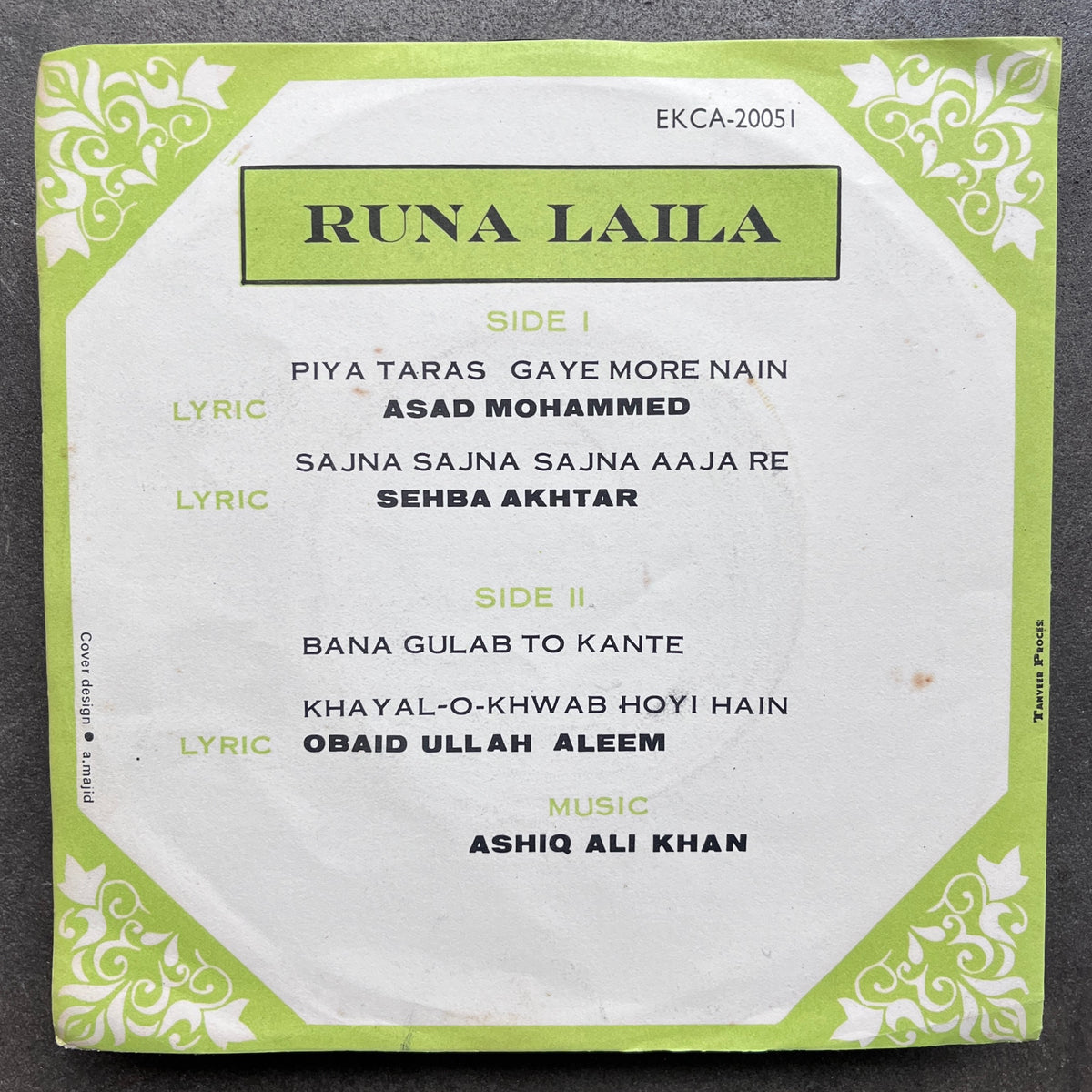 Runa Laila – Ghazals – All Night Flight Records