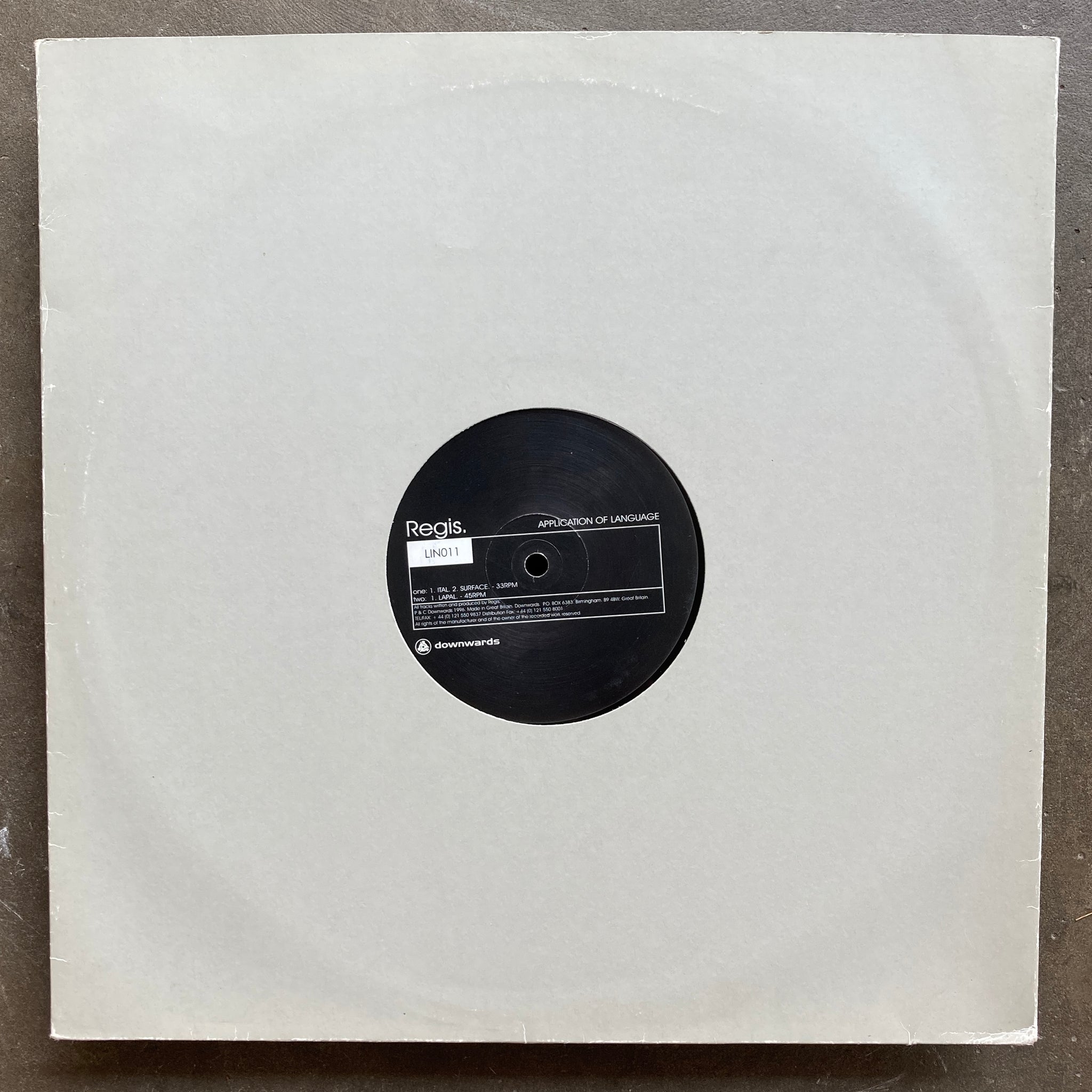 Regis – Application Of Language – All Night Flight Records