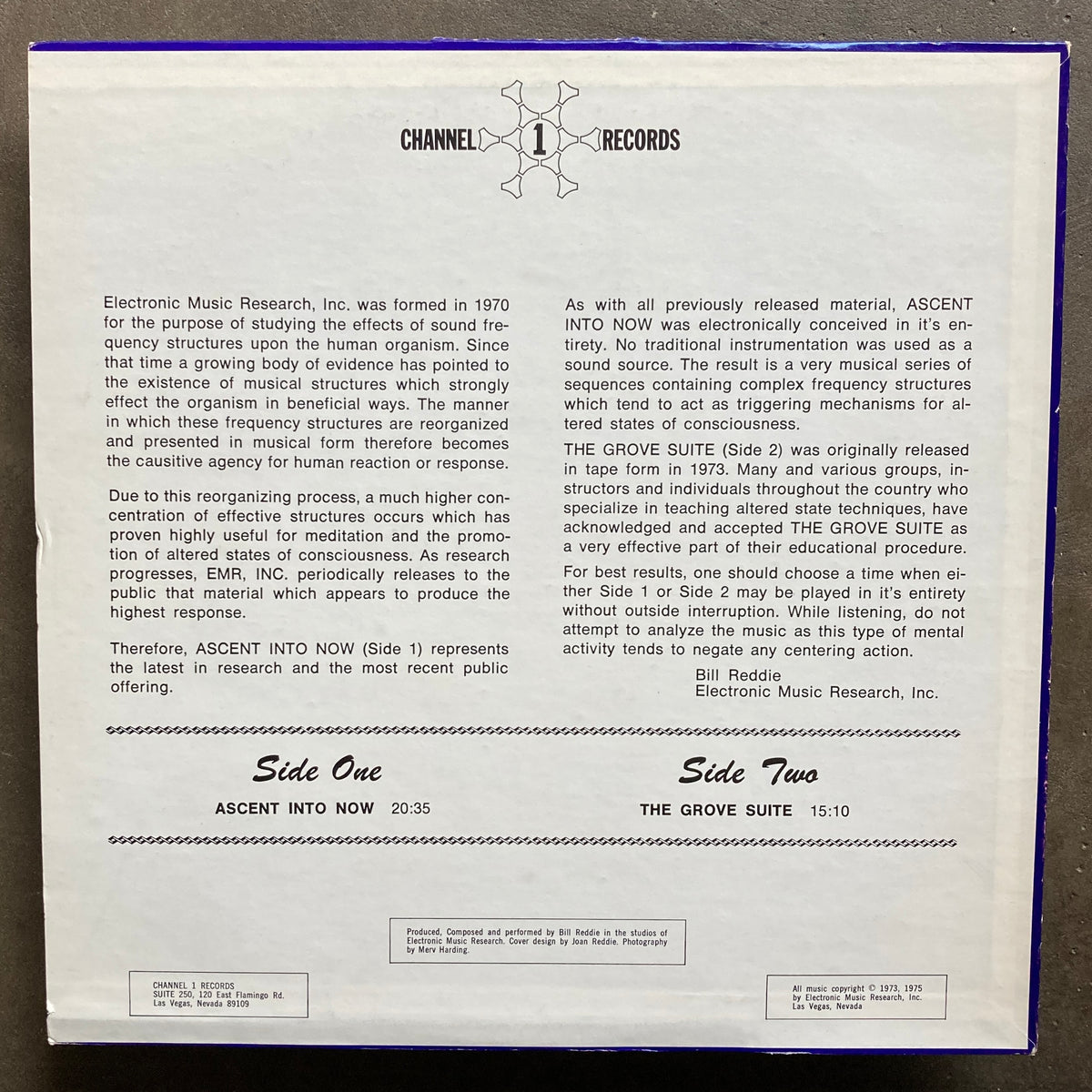 Bill Reddie – Ascent Into Now – All Night Flight Records