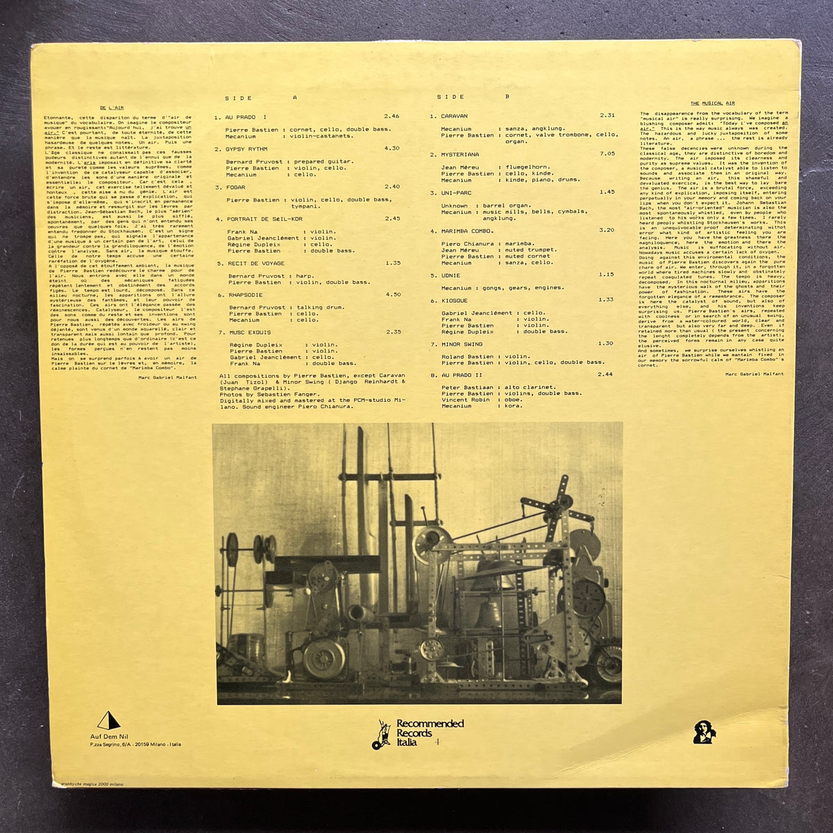 Pierre Bastien – Mecanium – All Night Flight Records
