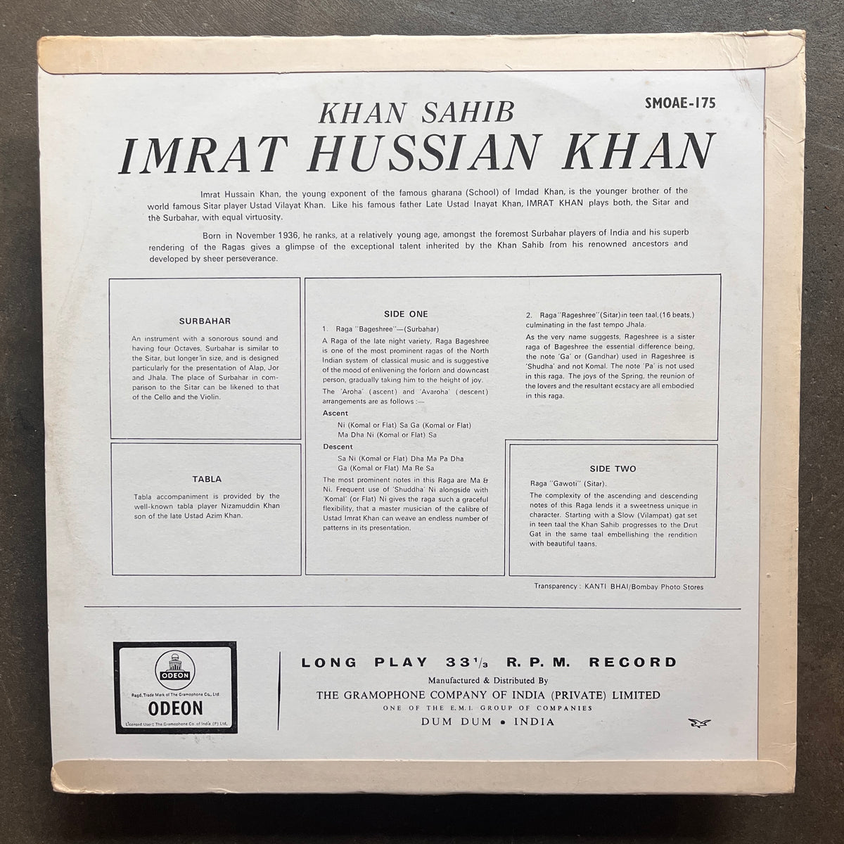 Khan Sahib Imrat Khan – Khan Sahib Imrat Khan – All Night Flight Records