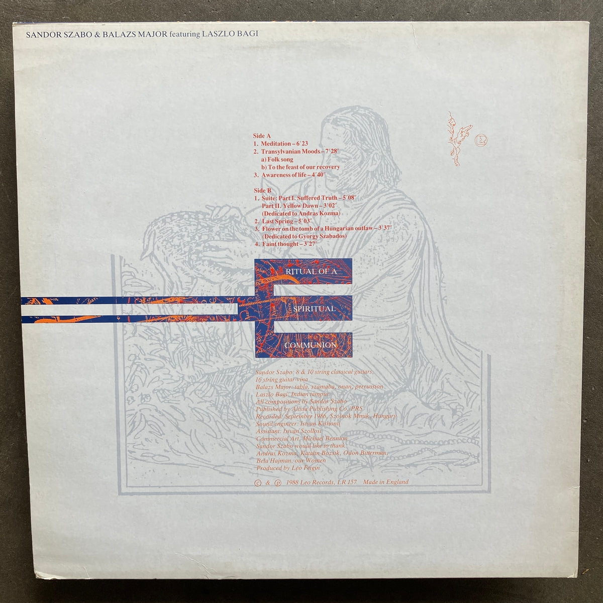 Sandor Szabo & Balazs Major Featuring Laszlo Bagi ‎– Ritual Of A Spiri ...