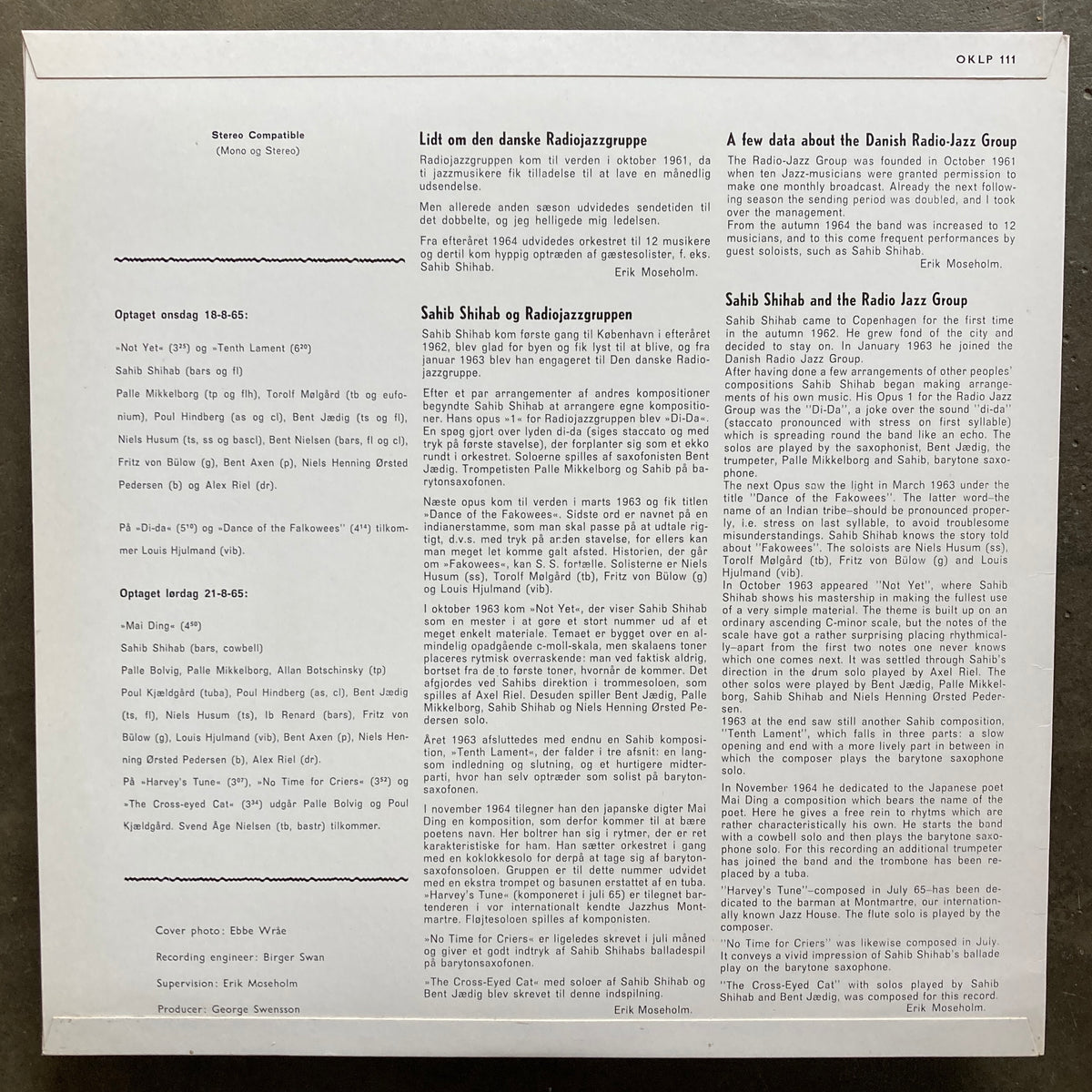 Sahib Shihab And The Danish Radio Jazz Group – Sahib Shihab And The Da ...