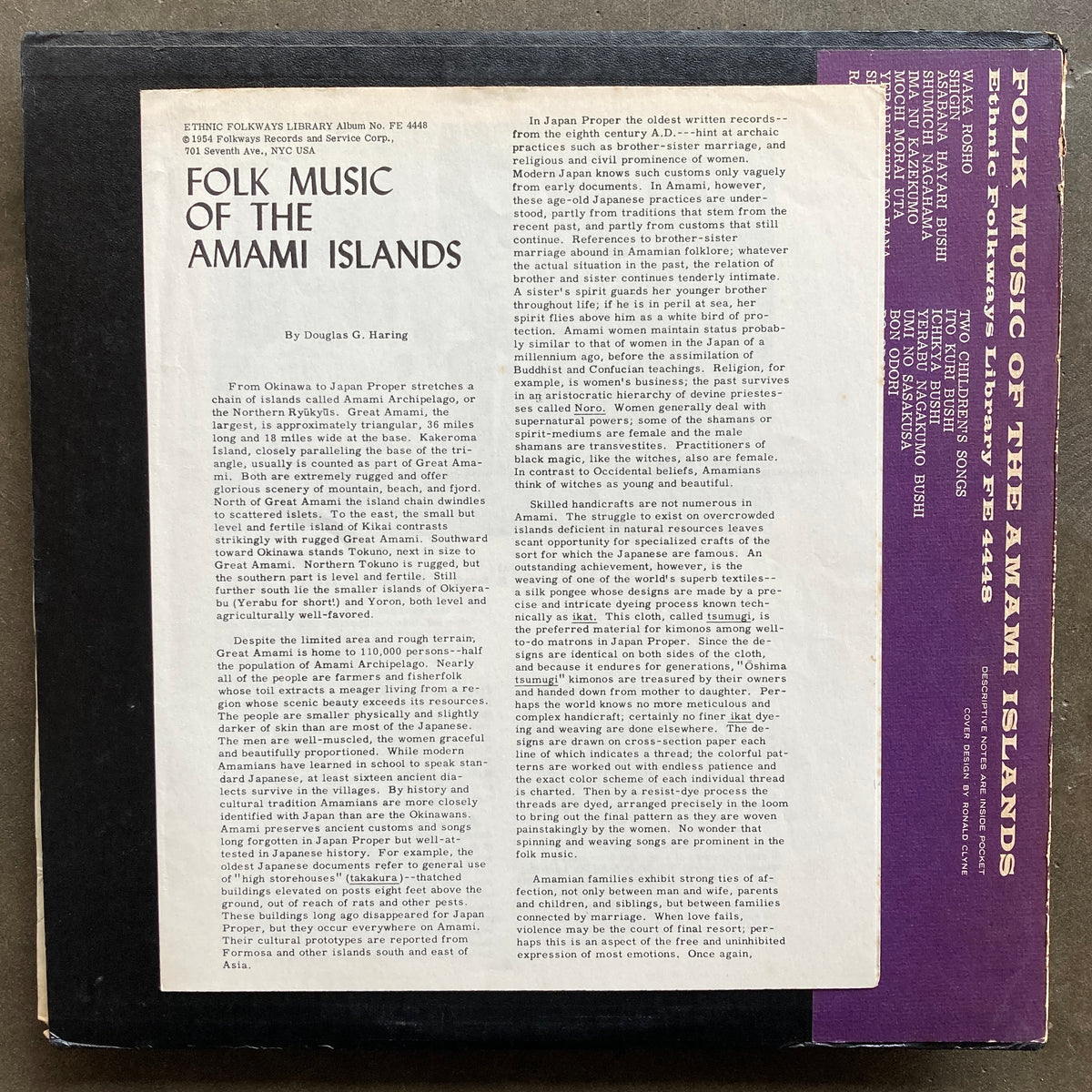 Various – Folk Music Of The Amami Islands – All Night Flight Records