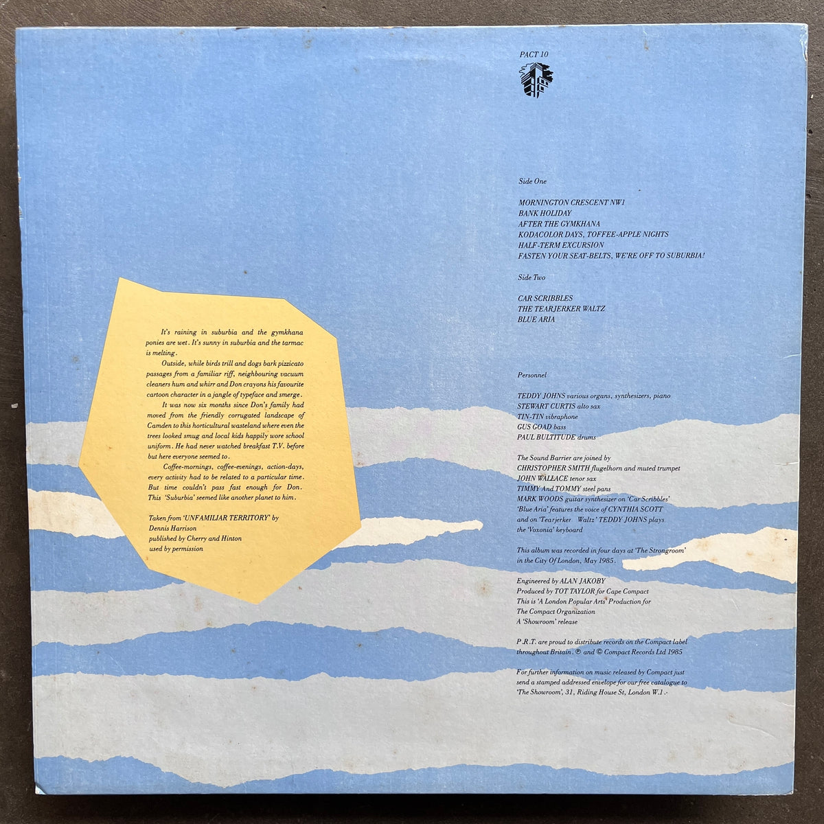 The Sound Barrier – The Suburbia Suite – All Night Flight Records