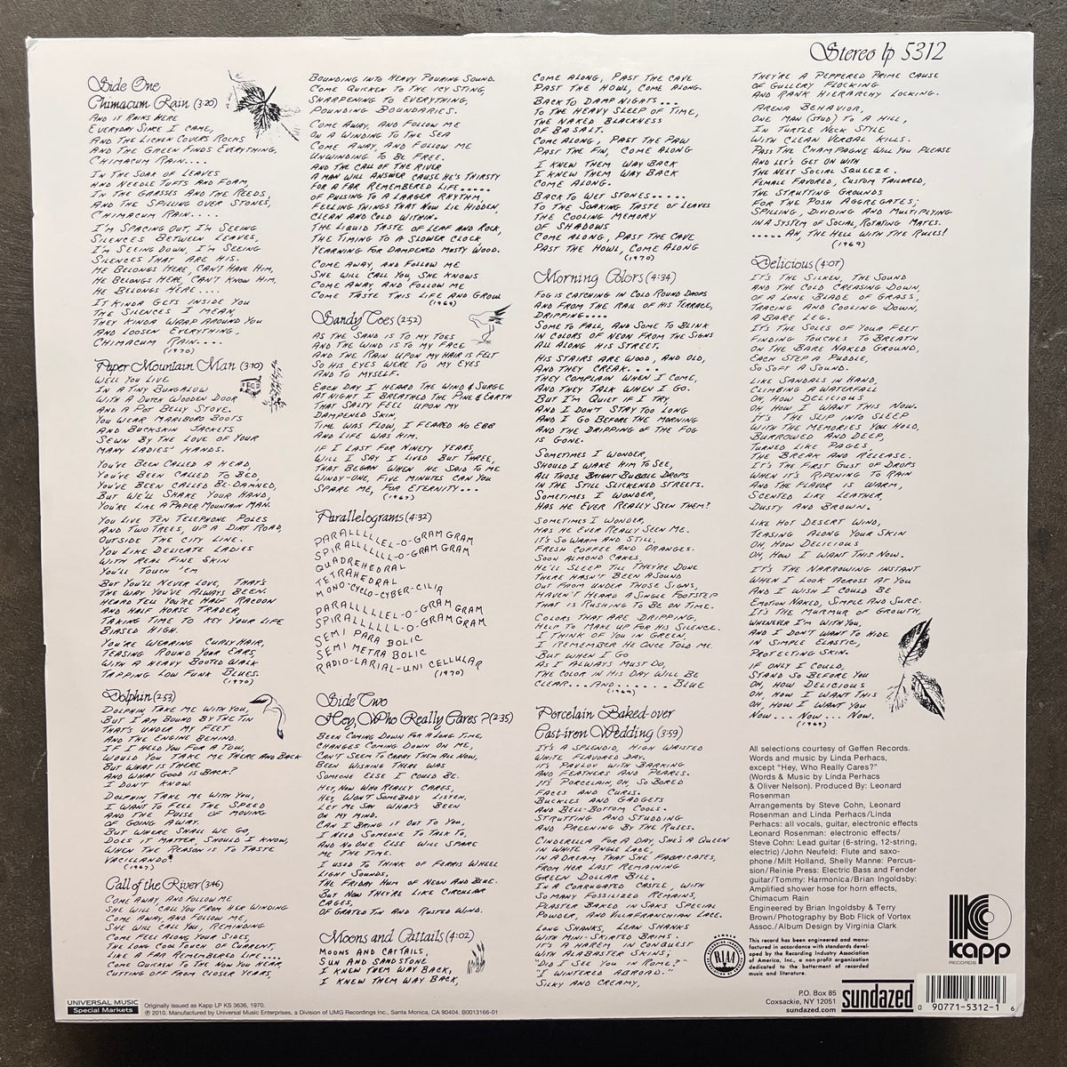Linda Perhacs – Parallelograms – All Night Flight Records