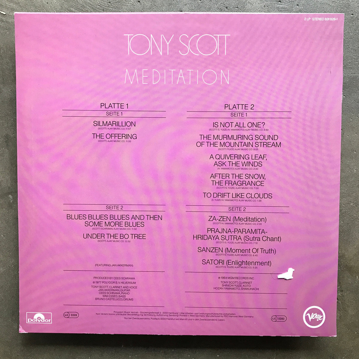 Tony Scott – Meditation – All Night Flight Records