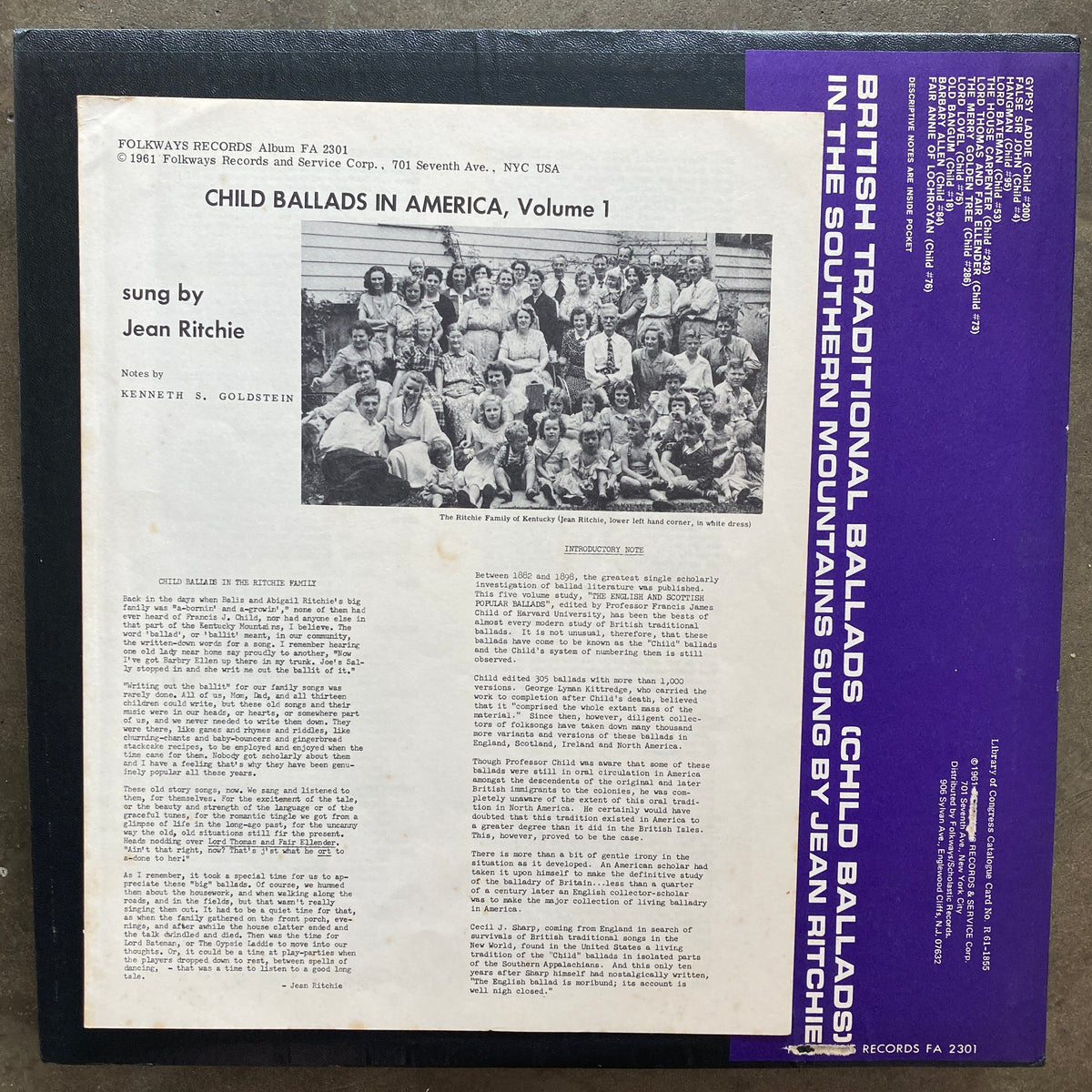 Jean Ritchie – British Traditional Ballads In The Southern Mountains V ...