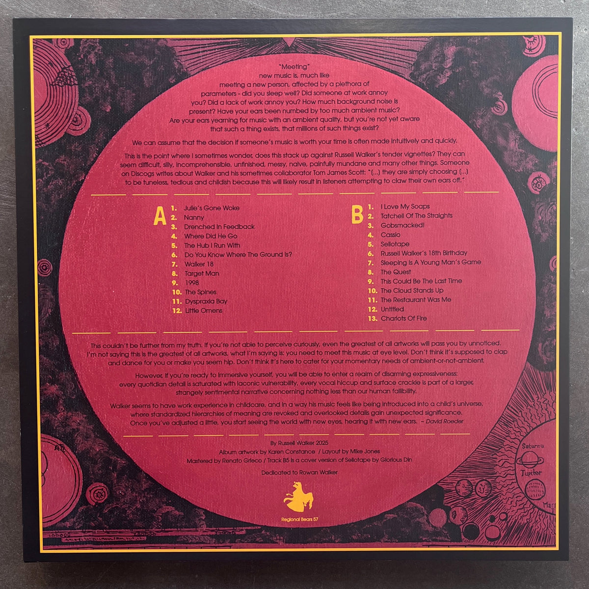 Russell Walker – Back To The Womb – All Night Flight Records