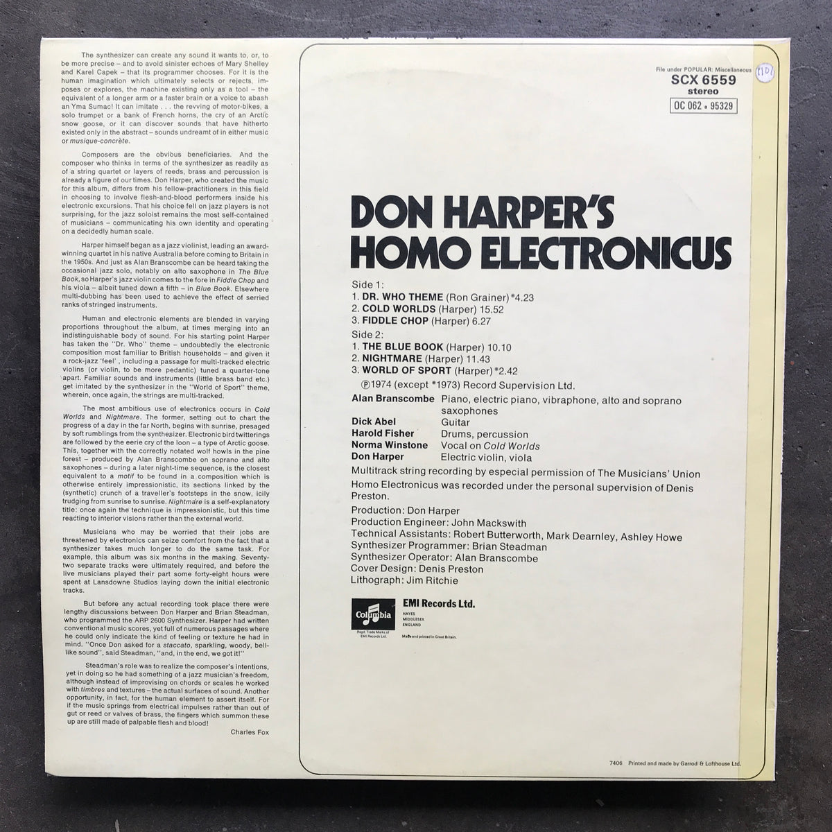 Don Harper – Homo Electronicus – All Night Flight Records