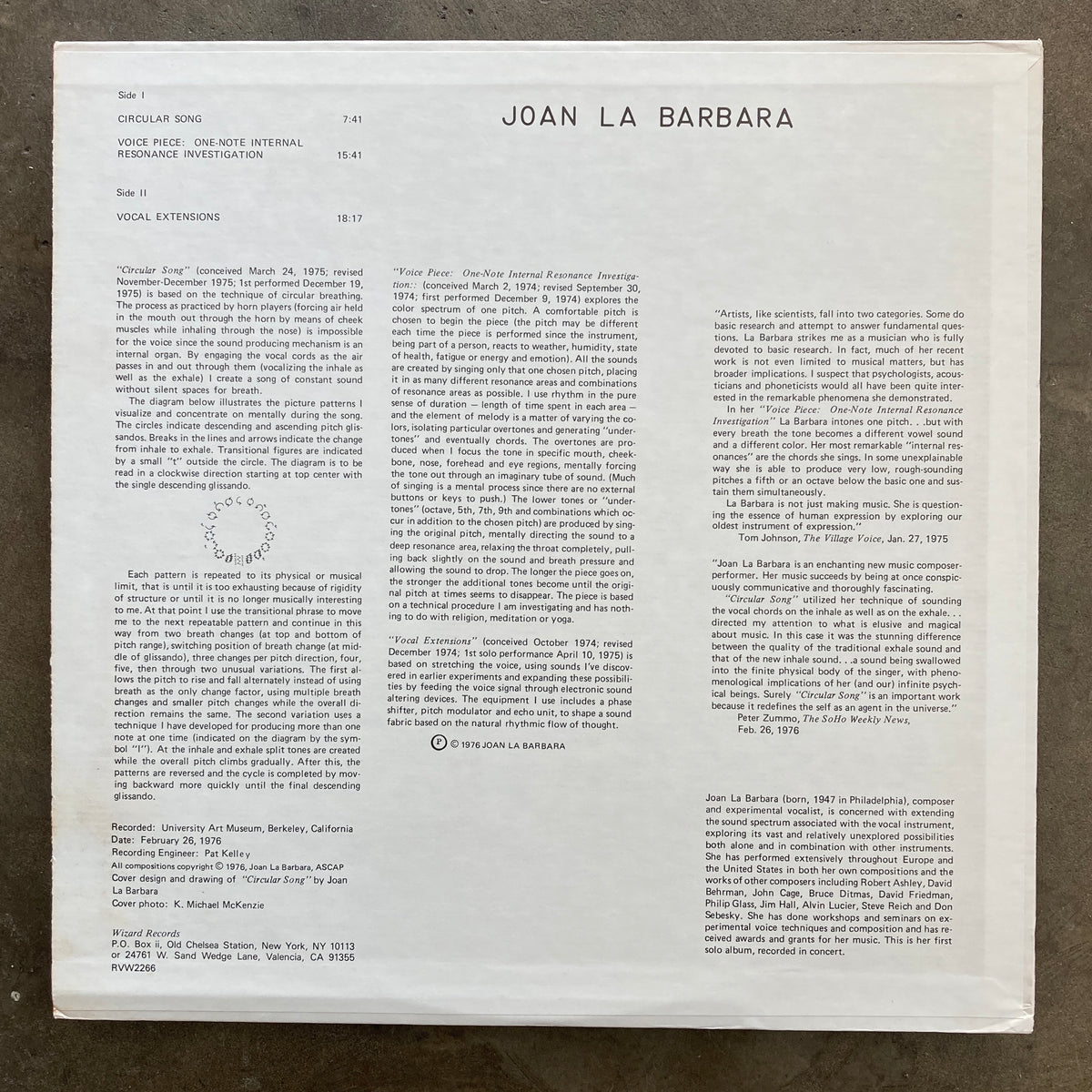 Joan La Barbara – Voice Is The Original Instrument – All Night Flight ...