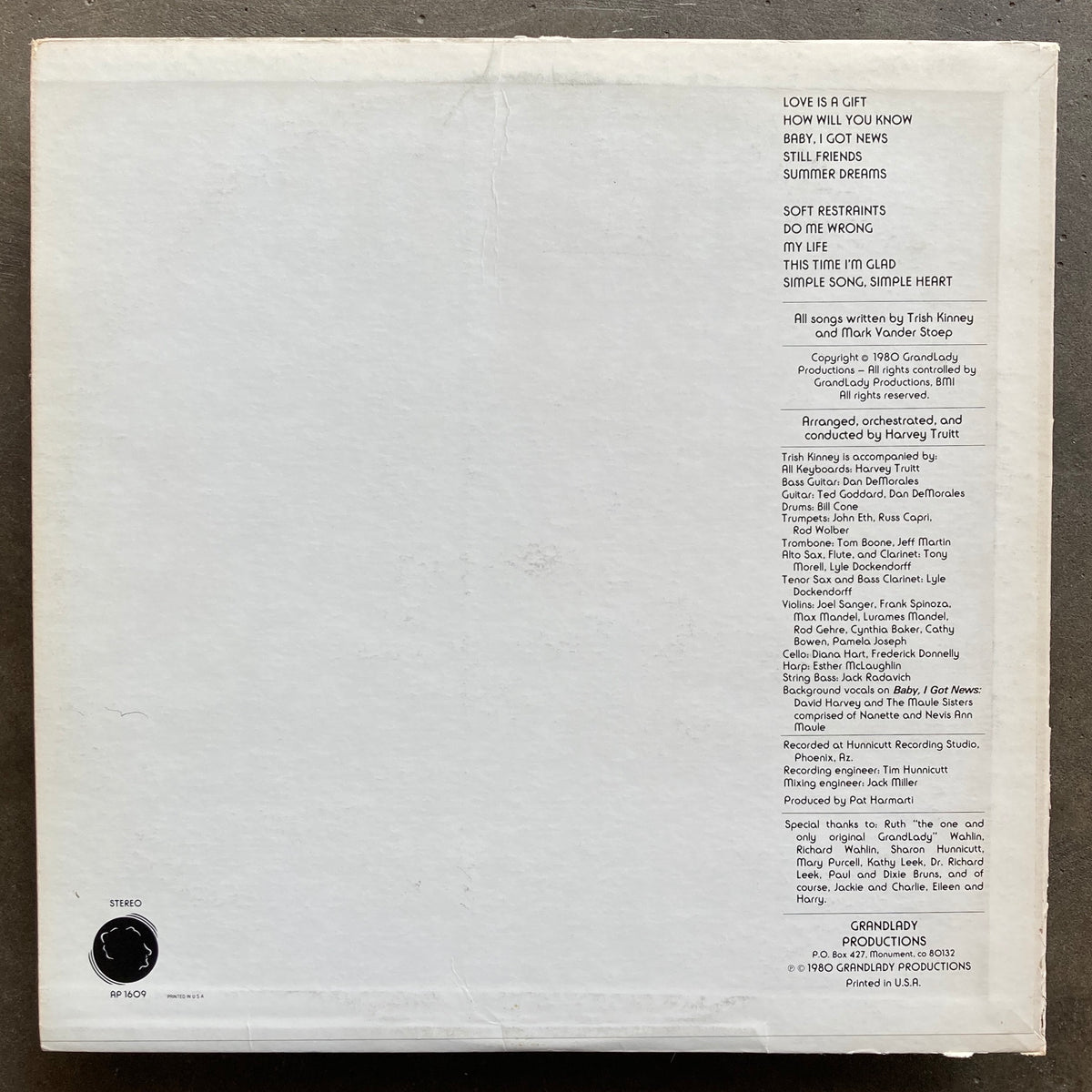 Trish Kinney – Trish Kinney – All Night Flight Records