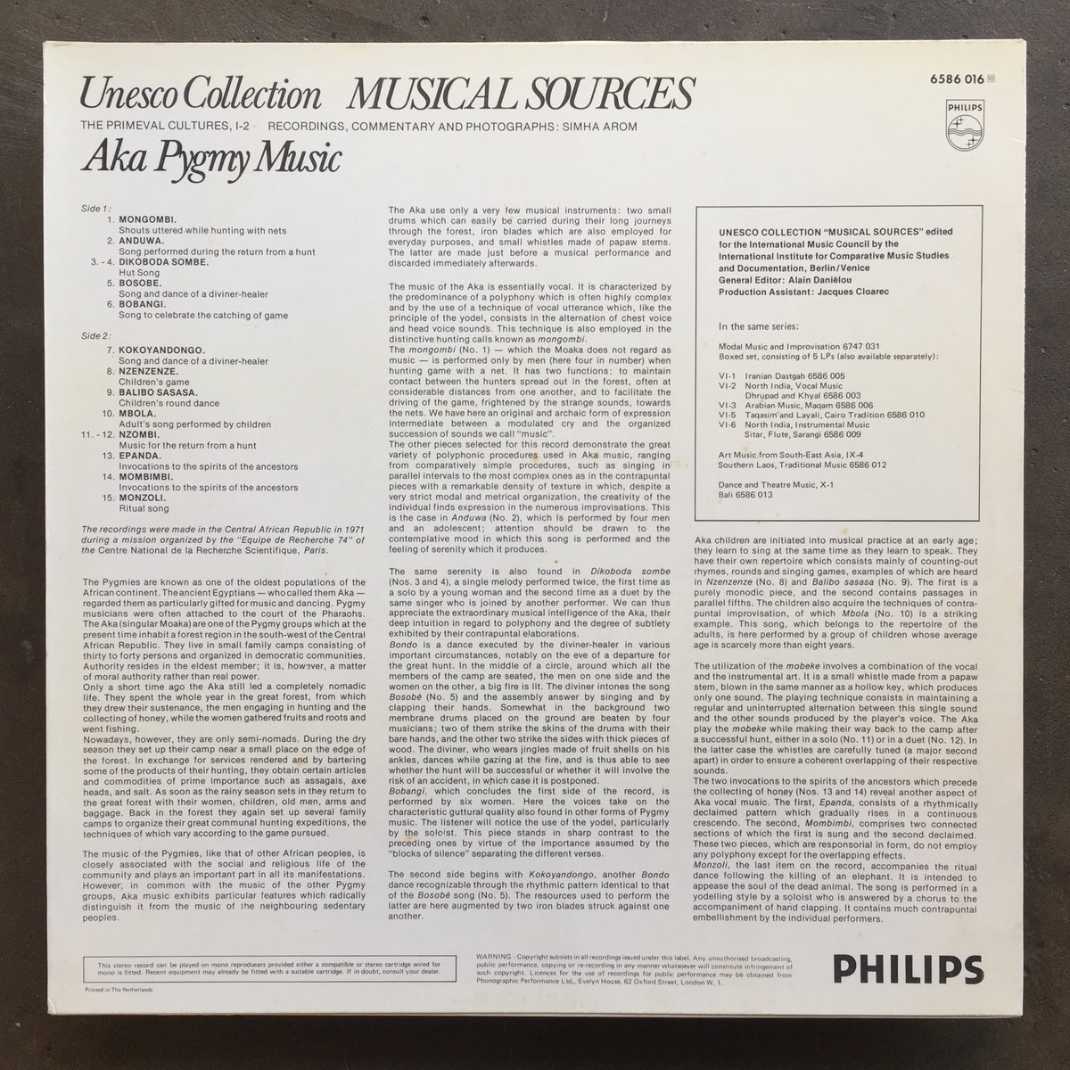 Aka – Aka Pygmy Music – All Night Flight Records