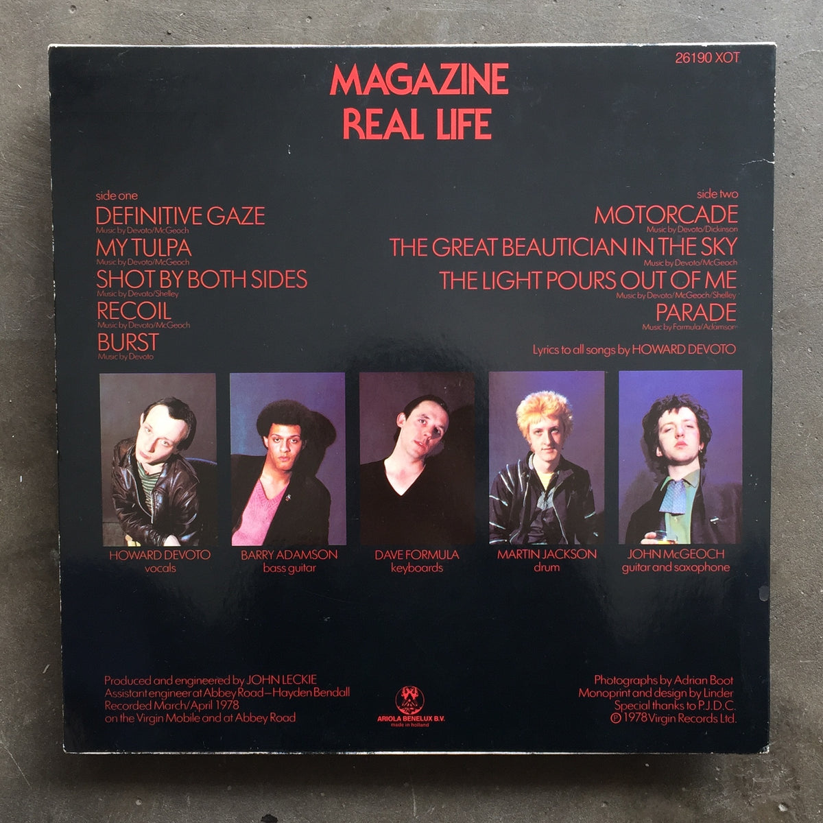 Magazine ‎– Real Life – All Night Flight Records