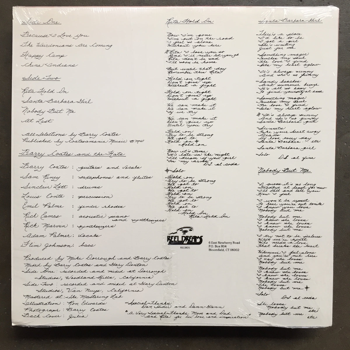 Barry Coates, And The Hats – Because I Love You – All Night Flight Records