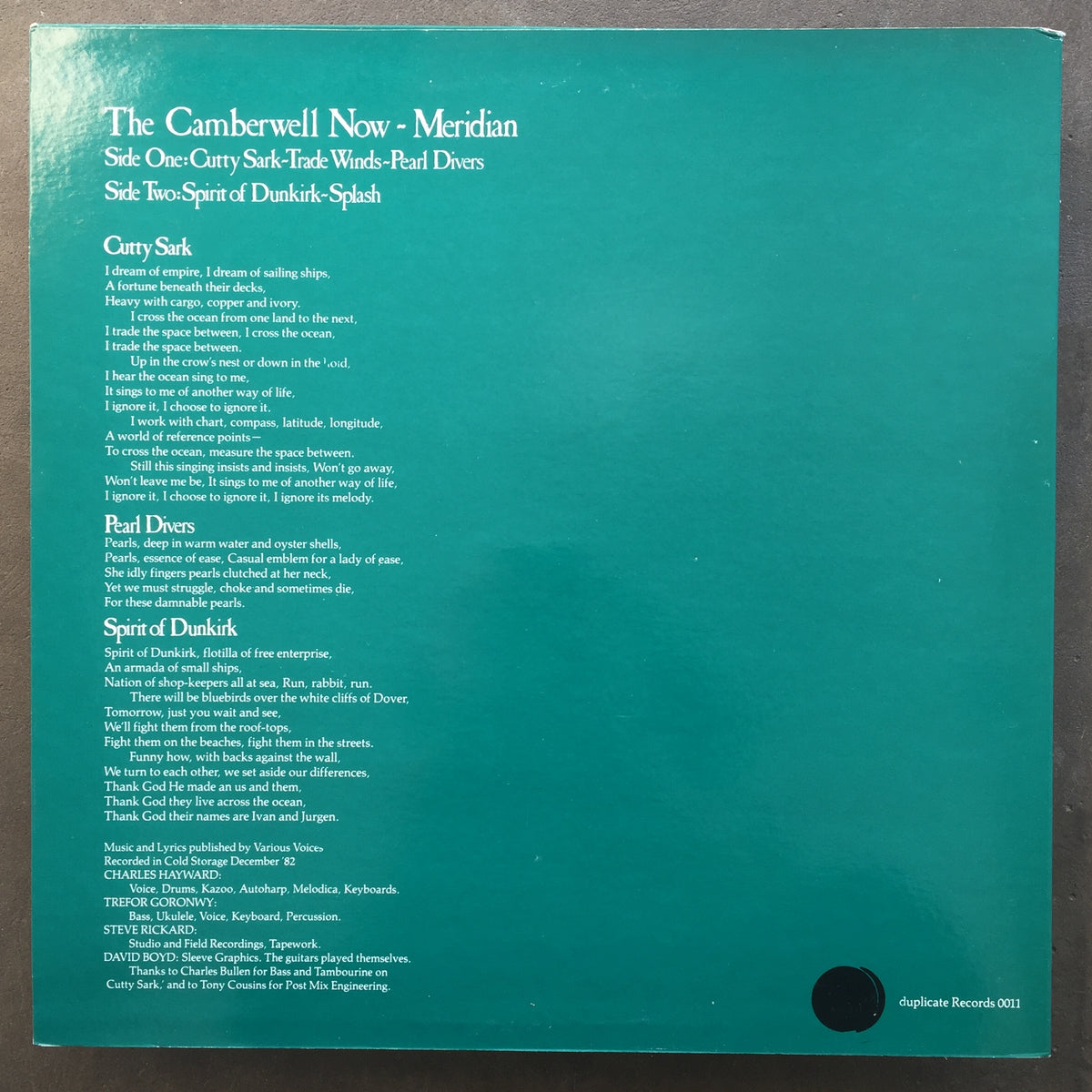 The Camberwell Now – Meridian – All Night Flight Records