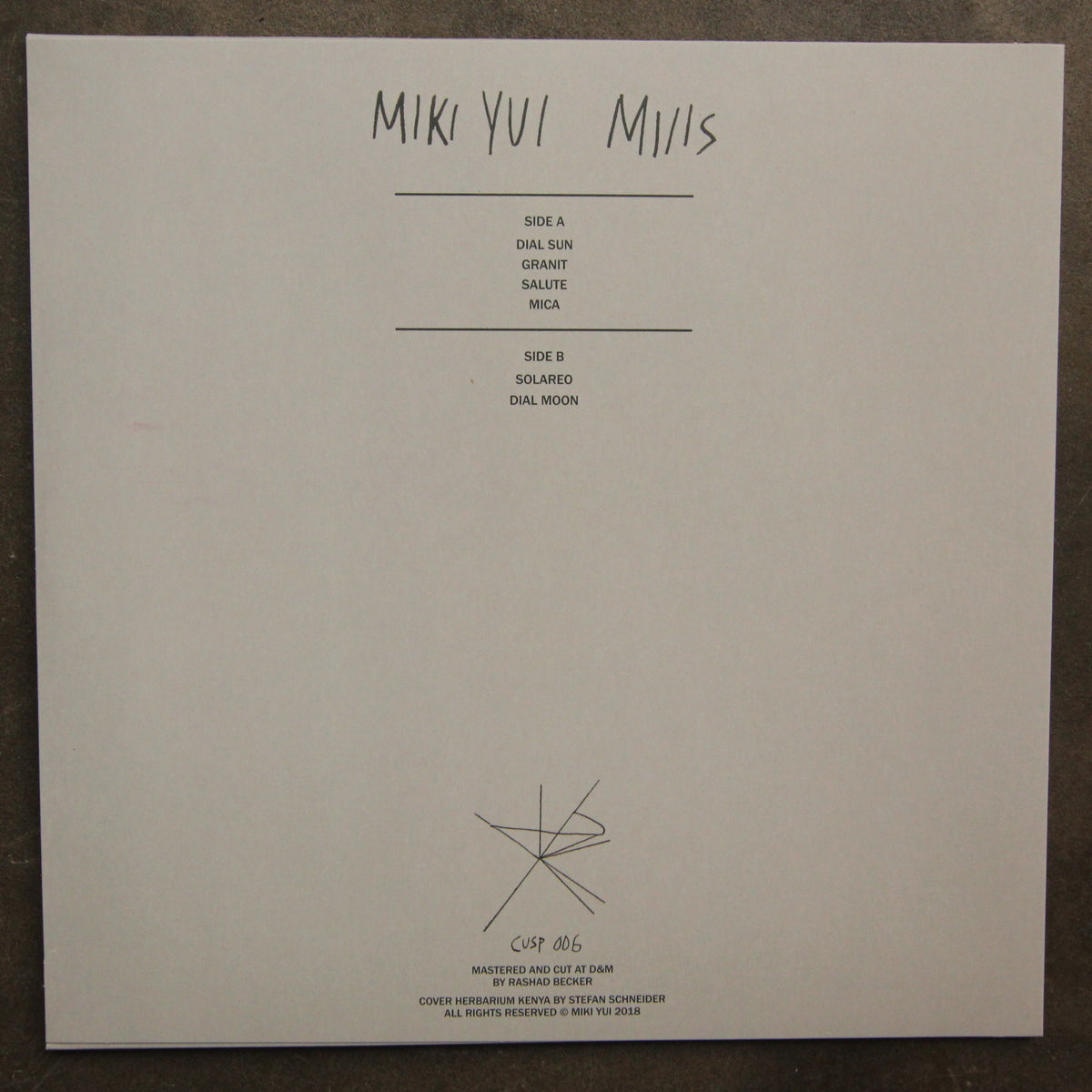 Miki Yui ‎– Mills – All Night Flight Records