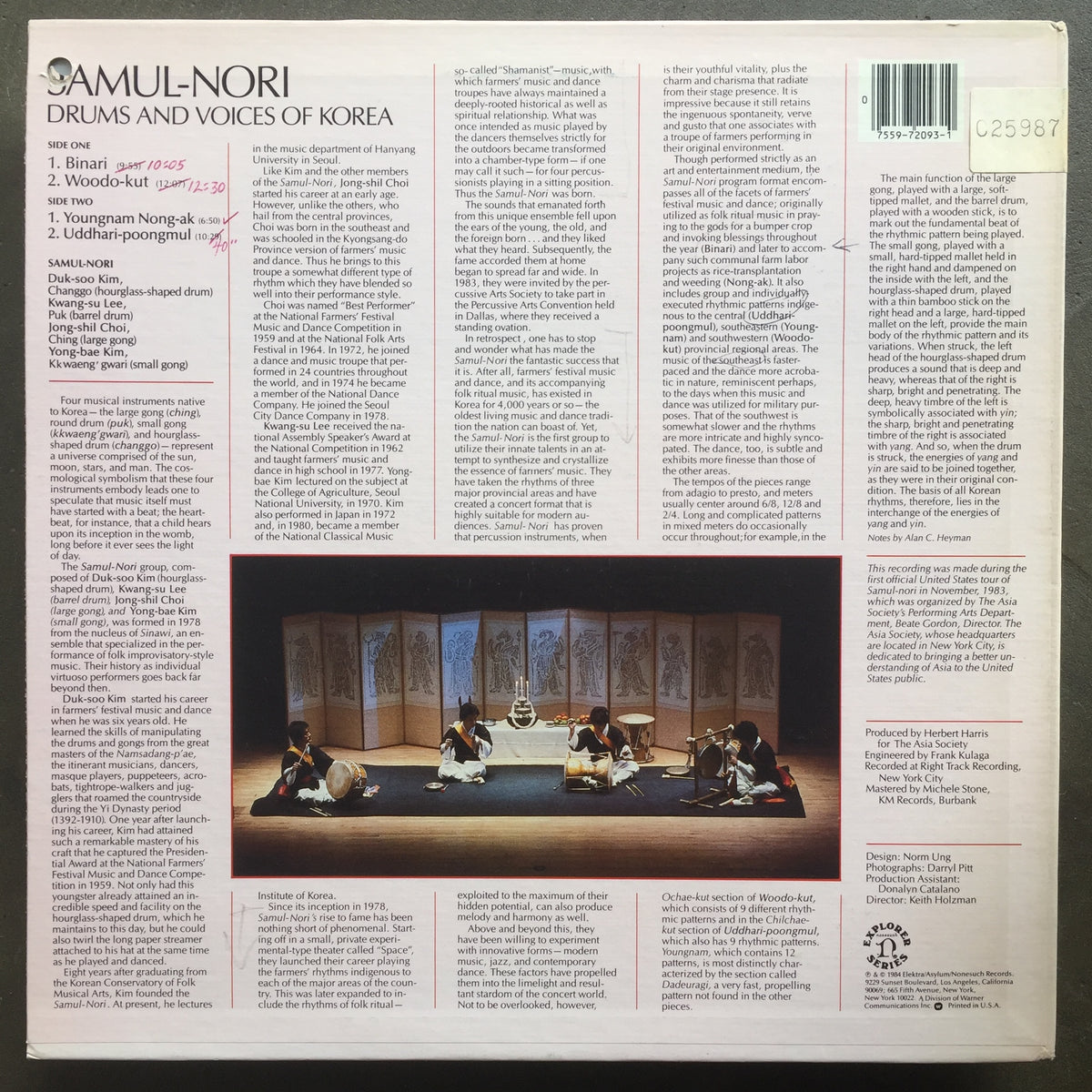 Samul-Nori ‎– Drums And Voices Of Korea – All Night Flight Records