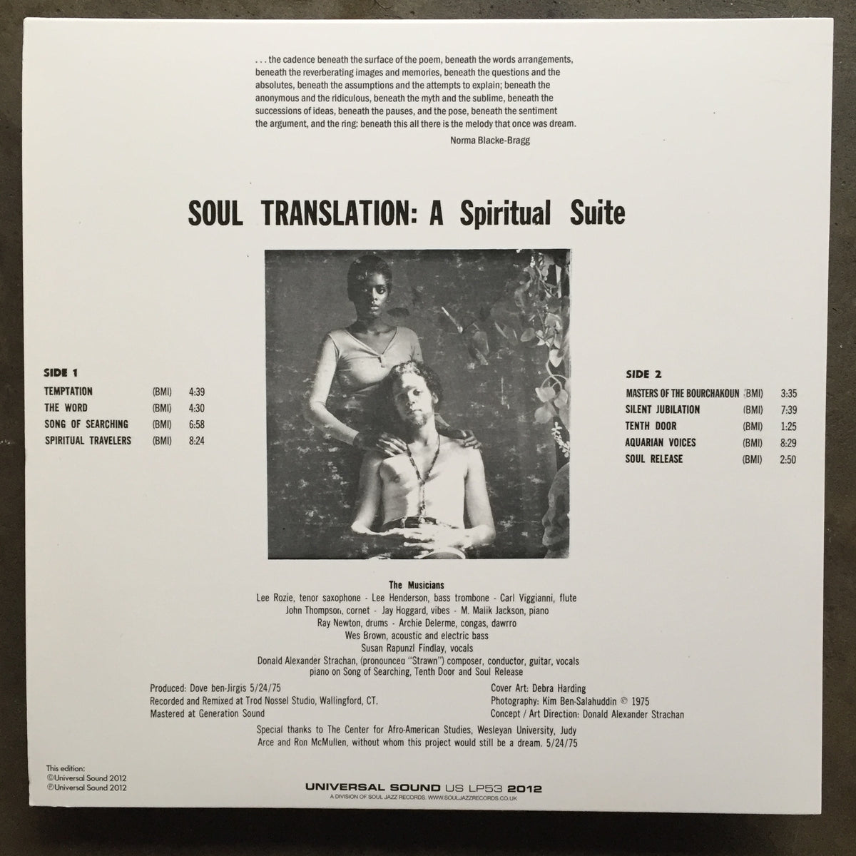 Donald Alexander Strachan And The Freedom Ensemble – Soul Translation ...