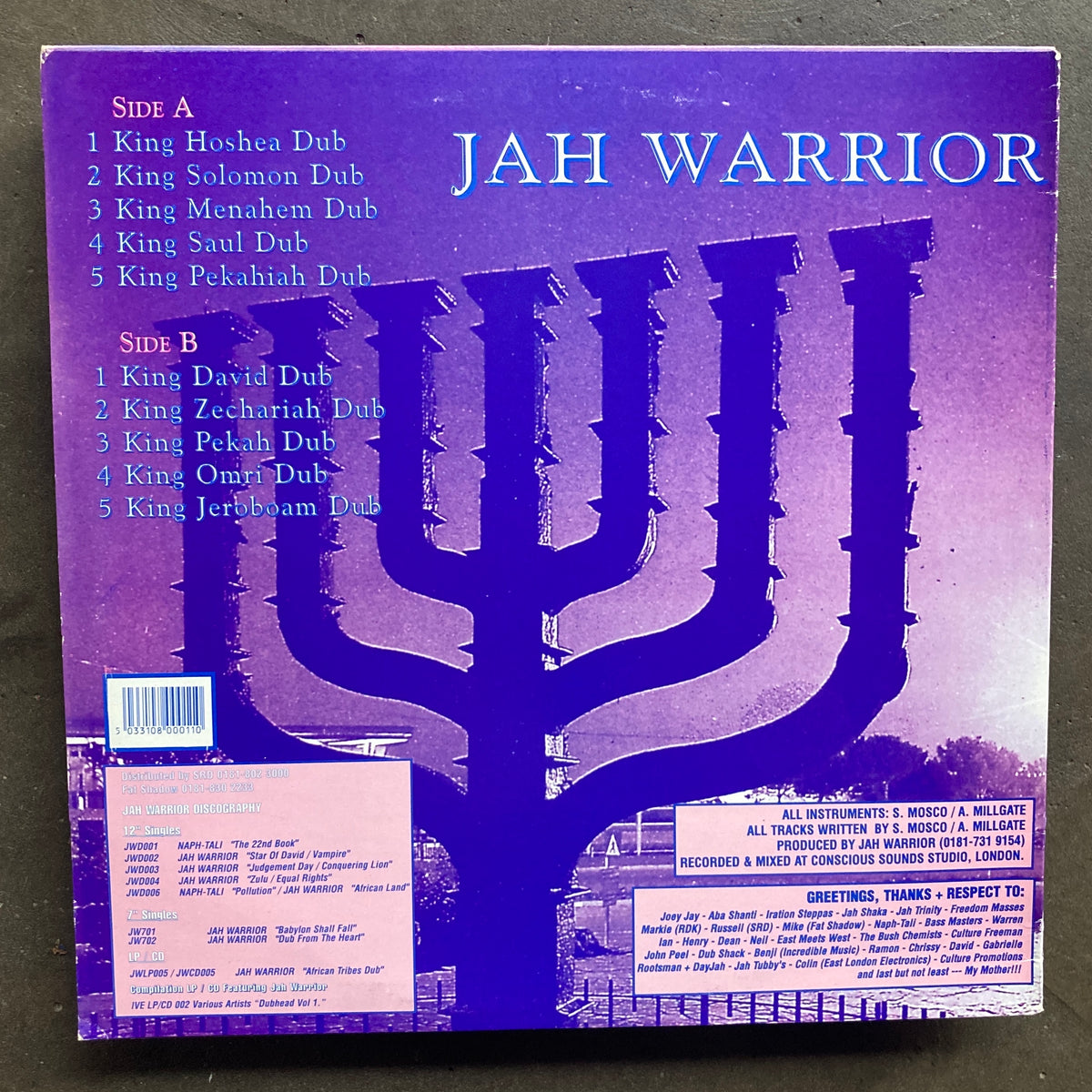 Jah Warrior – Great Kings Of Israel In Dub – All Night Flight Records