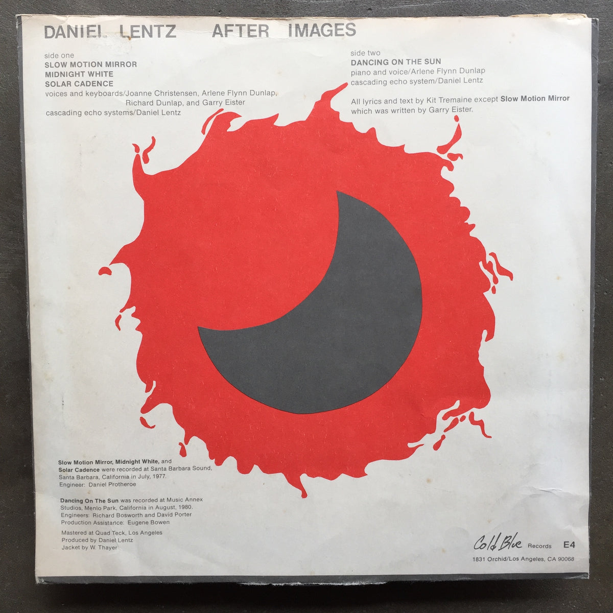 Daniel Lentz – After Images – All Night Flight Records
