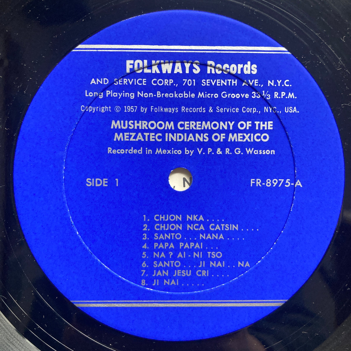 Maria Sabína*, R. G. Wasson*, V. P. Wasson – Mushroom Ceremony Of The ...